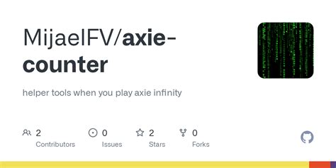 Github Mijaelfv Axie Counter Helper Tools When You Play Axie Infinity