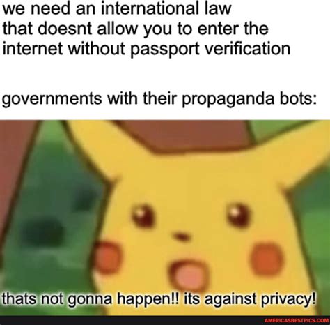 We Need An International Law That Doesnt Allow You To Enter The Internet Without Passport