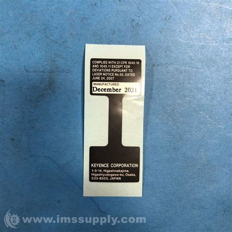 Keyence 21 Cfr 1040 10 Ims Supply