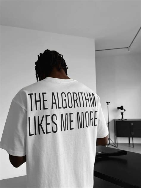 Oversize Algorithm T Shirt Blannca