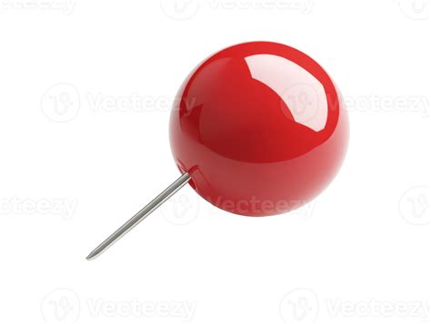 Red Push Pin On A White Background With Shine 54583410 Png