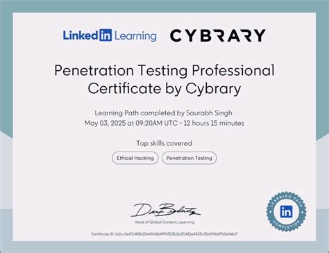 𝙋𝙧𝙤𝙛𝙚𝙨𝙨𝙞𝙤𝙣𝙖𝙡 𝘿𝙚𝙫𝙚𝙡𝙤𝙥𝙢𝙚𝙣𝙩 𝙐𝙥𝙙𝙖𝙩𝙚 𝙋𝙚𝙣𝙚𝙩𝙧𝙖𝙩𝙞𝙤𝙣 𝙏𝙚𝙨𝙩𝙞𝙣𝙜 𝙋𝙧𝙤𝙛𝙚𝙨𝙨𝙞𝙤𝙣𝙖𝙡 𝘾𝙚𝙧𝙩𝙞𝙛𝙞𝙘𝙖𝙩𝙚 𝘾𝙮𝙗𝙧𝙖𝙧𝙮