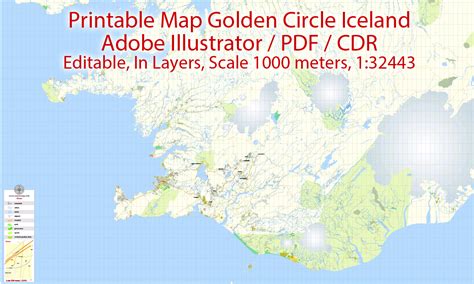 Printable Map Of Golden Circle Iceland