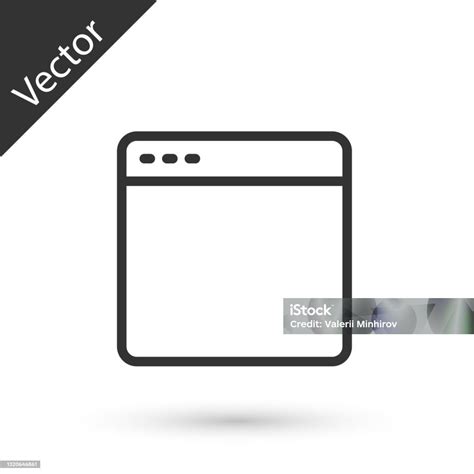 흰색 배경에 격리 된 회색 줄 브라우저 창 아이콘 벡터 Crash Site에 대한 스톡 벡터 아트 및 기타 이미지 Crash Site 개념 Istock