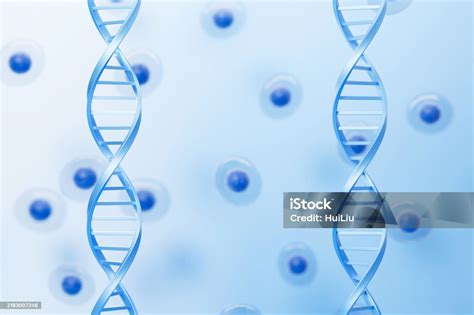 어두운 배경의 의료 세포 및 Dna 3d 렌더링 3차원 형태에 대한 스톡 사진 및 기타 이미지 3차원 형태 Dna 건강관리와 의술 Istock