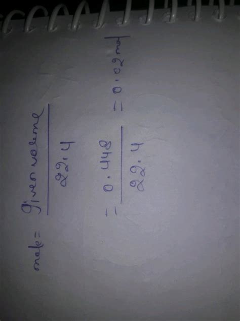 Um B Calculate Number Of Moles Of Hydrogen In 0 448 Litre Of Hydrogen