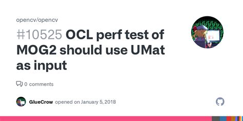 Ocl Perf Test Of Mog2 Should Use Umat As Input · Issue 10525 · Opencv