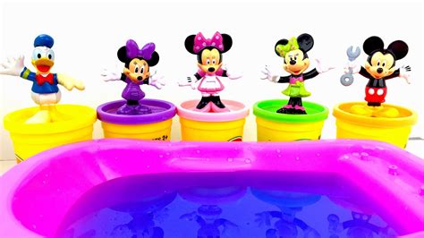 5 Five Little Minnie Mouse Toys Jumping On The Pool Nursery Rhyme
