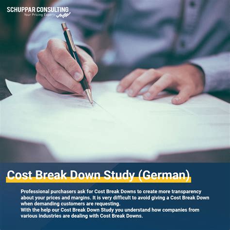 Cost Break Down Study German Schuppar Consulting