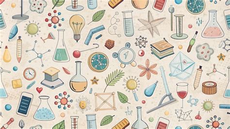 Colorful Science Seamless Pattern Premium Ai Generated Image