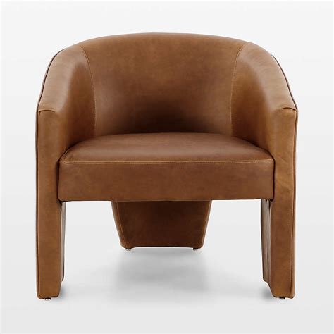 Rhum Leather Barrel Chair Crate And Barrel Canada