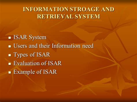 Information Stroage And Retrieval System By Ms Preeti Patel Lecturer