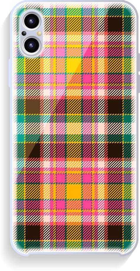Smartphone Cover Design Mockup Template Geometric Pattern For Mobile