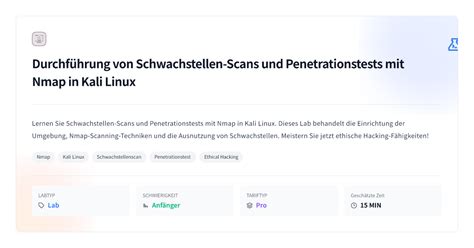Durchführung Von Schwachstellen Scans Und Penetrationstests Mit Nmap In
