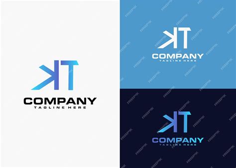 Premium Vector Modern Monogram Initial Letter Kt Logo Design Template