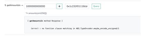 No Function Clause Matching In Abi Typeencoder Maybe Encode Unsigned Issue Blockscout