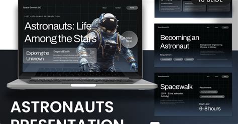 Astronauts Powerpoint Presentation Incl Astronaut And Galaxy Envato