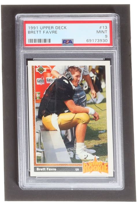 Brett Favre 1991 Upper Deck 13 RC PSA 9 Pristine Auction