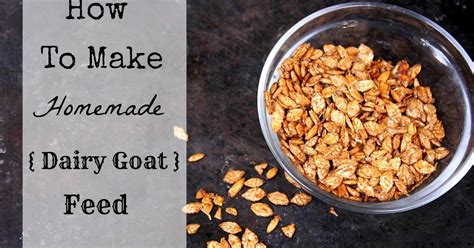 How To Make Homemade Dairy Goat Feed Artofit