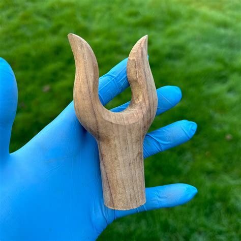 Wooden Walking Stick Handle Y Shape John Shooter