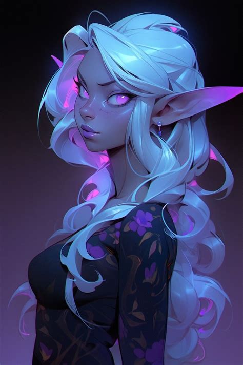 Night Elf World Of Warcraft Girls Cartoon Art Character Art
