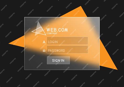 Premium Vector Sign In Glassmorphism Template With Logo And Icons