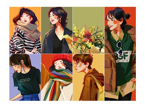 人物插画习作三庚庚三三 站酷zcool