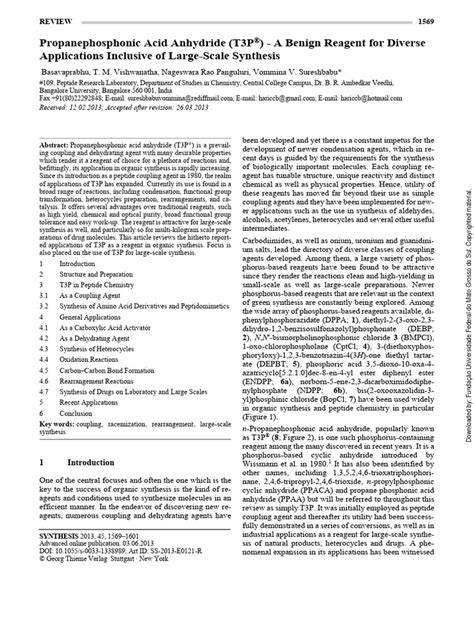 Synthesis 2013 T3p Bom Demais Pdf Ester Organic Synthesis