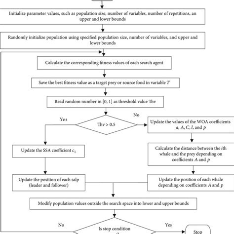 Flowchart Of The Proposed Hybrid Woa Ssa Download Scientific Diagram