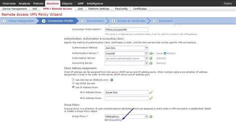 Configure Anyconnect Vpn On Ftd Using Cisco Ise As A Radius Server With