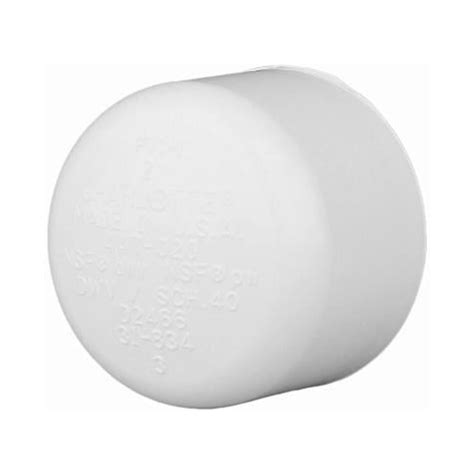 Charlotte Pipe Pvc 02116 1700ha Schedule 40 Pvc Pressure Pipe Slip Cap 2 1 2 In Quantity 10
