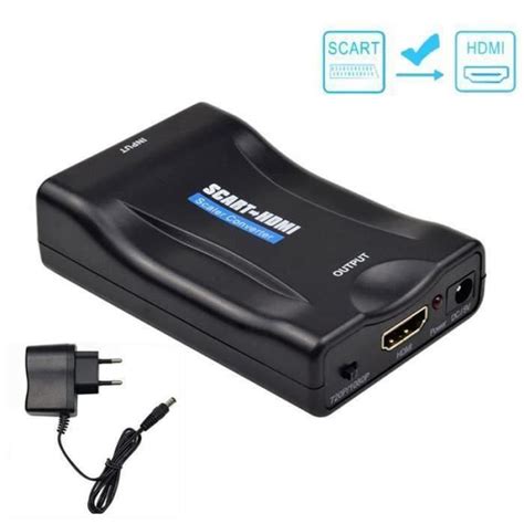 Péritel vers HDMI Adaptateur P P Hz SCART vers HDMI Adaptateur Vidéo Audio