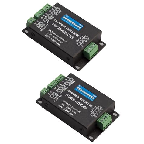 2x Px24506 Led Controller Led Decoder 512 Decoder Driver 9a 512 Amplifier 12v 24v Rgb Led Strip
