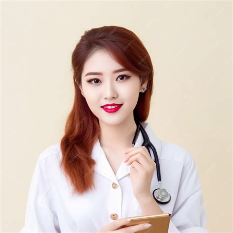 Premium Photo Beautiful Korean Female Doctor