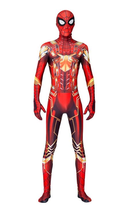 Golden Iron Spider Costume Spider Man Halloween Costume Nalagila