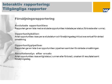 Interaktiv Rapportering Sap Best Practices For Crm Sap Best Practices