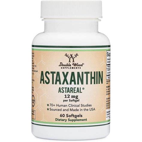 Double Wood Astaxanthin 12mg Astareal Natural Patented Astaxanthin