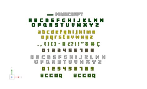 Файл Stl Minecraft Буквы и цифры Логотип・3d печатный дизайн для