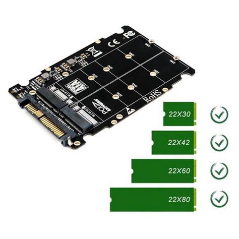 2in1 M2 Nvme And Sata Bus Ngff Ssd To Pci E U2 Sff 8639 Adapter Pcie