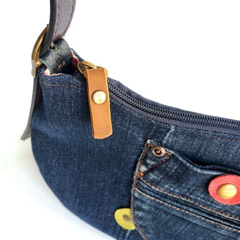 Upcycled Denim Hobo Bag Etsy
