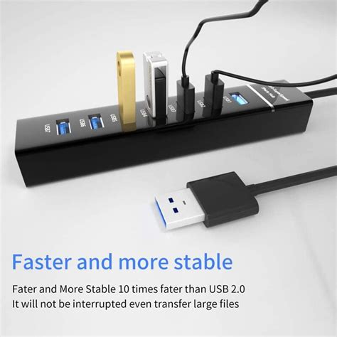 Usb Hub 30 Divisor De 7 Puertos Usb Para Pc Data Grandado