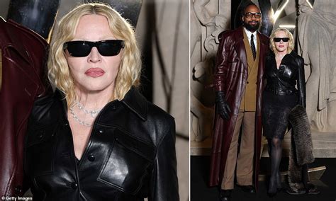 Madonna Wows In Leather And Lace At Paris Fashion Week Show