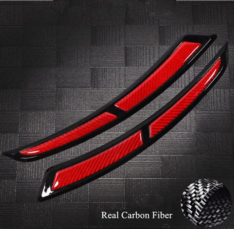 Pair Carbon Fiber Car Wheel Eyebrow Arch Lips Fender Protector Strips