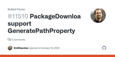Packagedownload Support Generatepathproperty · Issue 11510 · Nuget