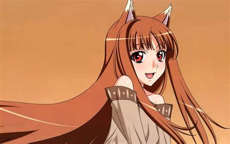 Download Cute Anime Wolf Girl Enjoys Strolling In Nature Wallpaper
