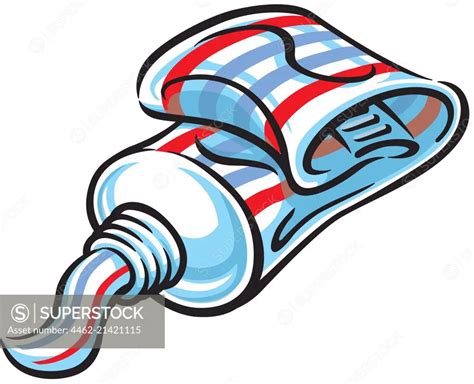 Red White Blue Squeezed Toothpaste SuperStock