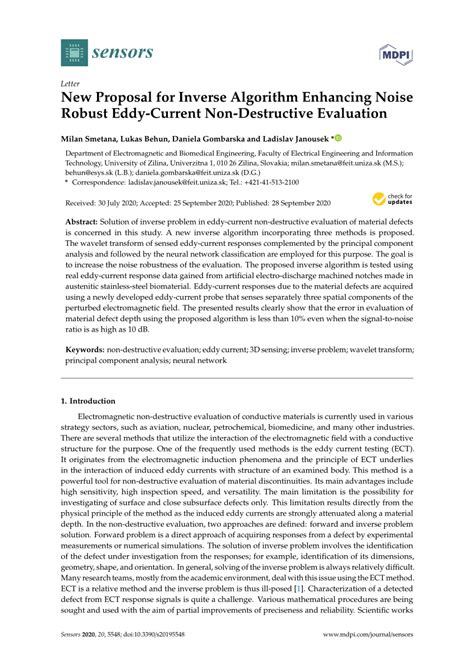Pdf New Proposal For Inverse Algorithm Enhancing Noise Robust Eddy