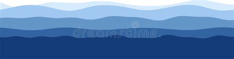 Abstract Wavy Blue Layers In Gradient Shades With Flowing Curves Stock Vector Illustration Of