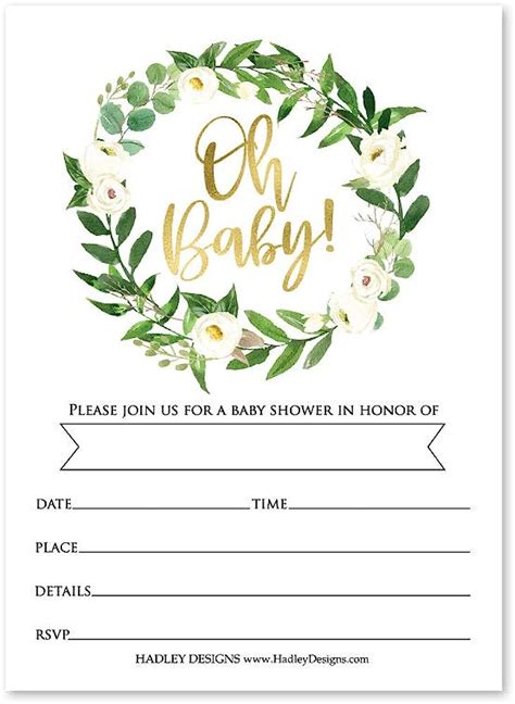 Pink White And Gold Baby Shower Invitations Atelier Yuwa Ciao Jp