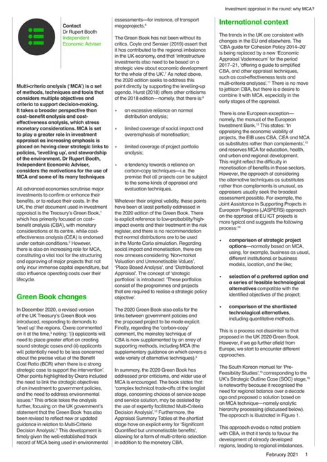 Investment Appraisal In The Round Multi Criteria Analysis Pdf